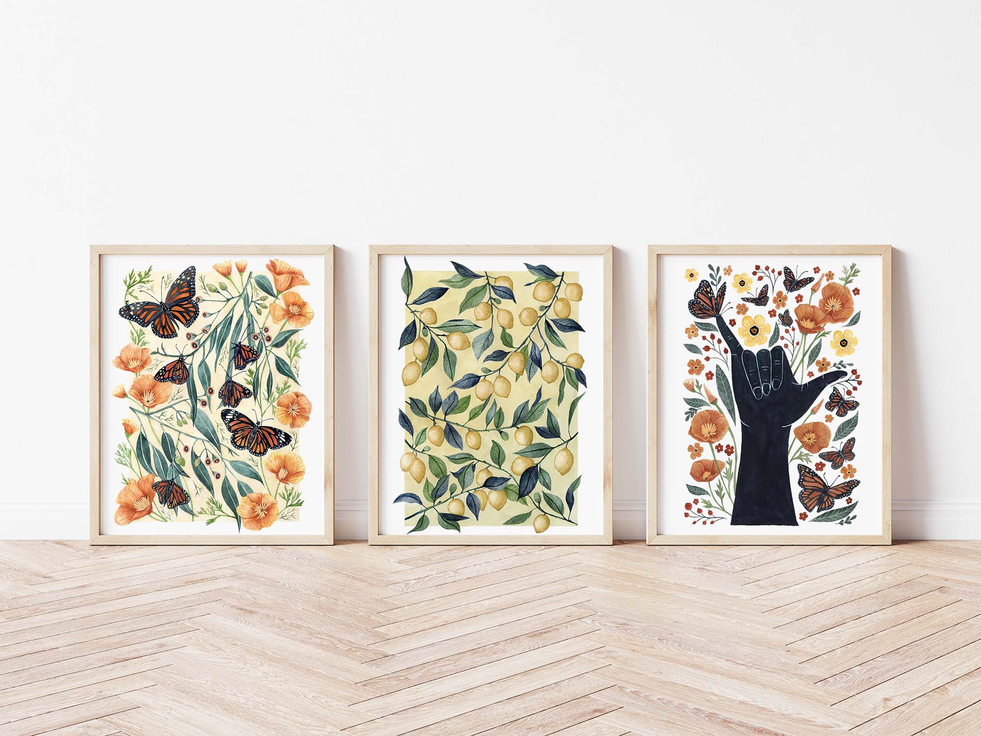 West Coast Botanical Art Prints (set of 3) – Three Acorns Studio