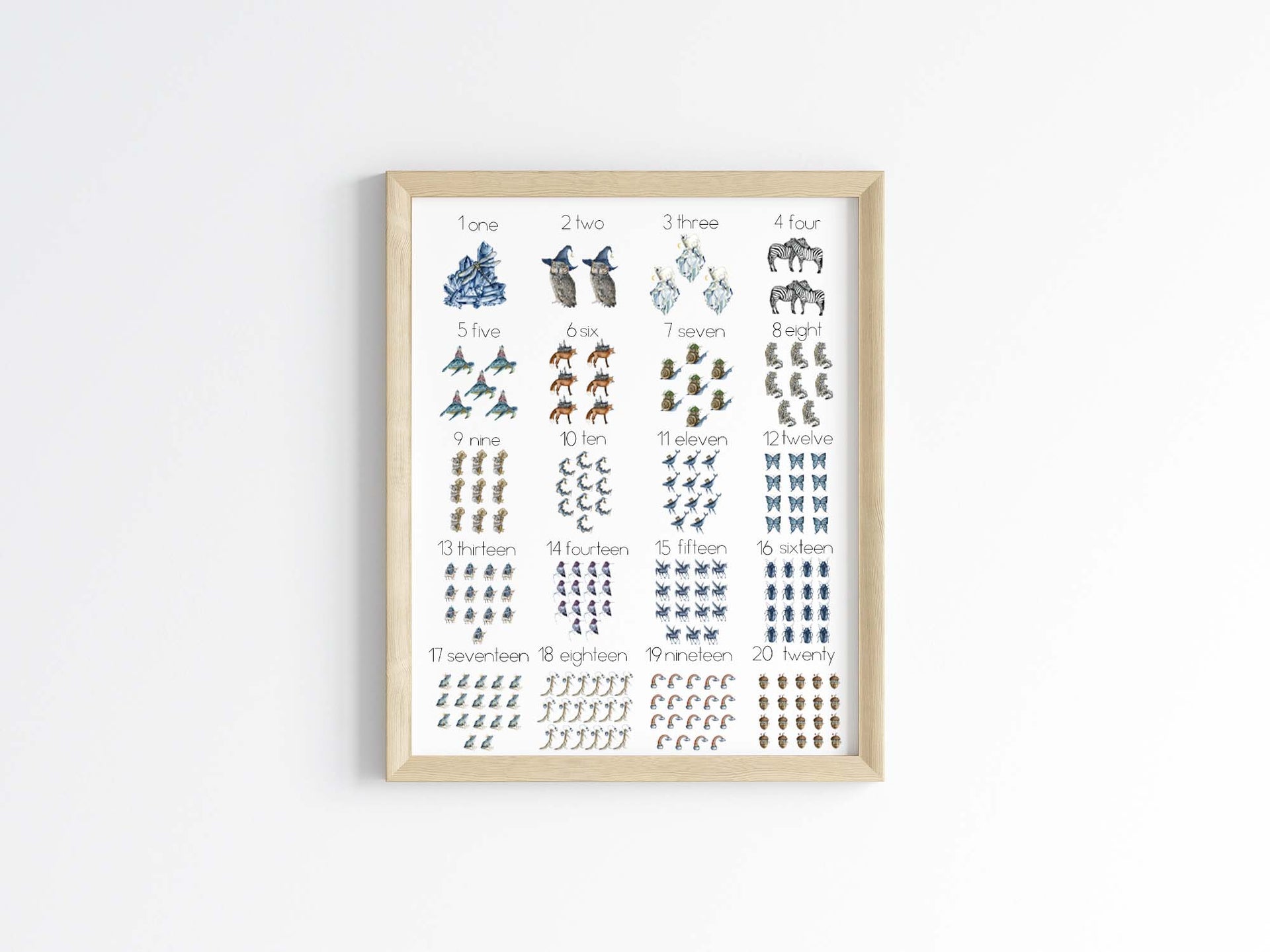 Enchanting Counting (1 to 20) - Learning Numbers Art Print for the ...