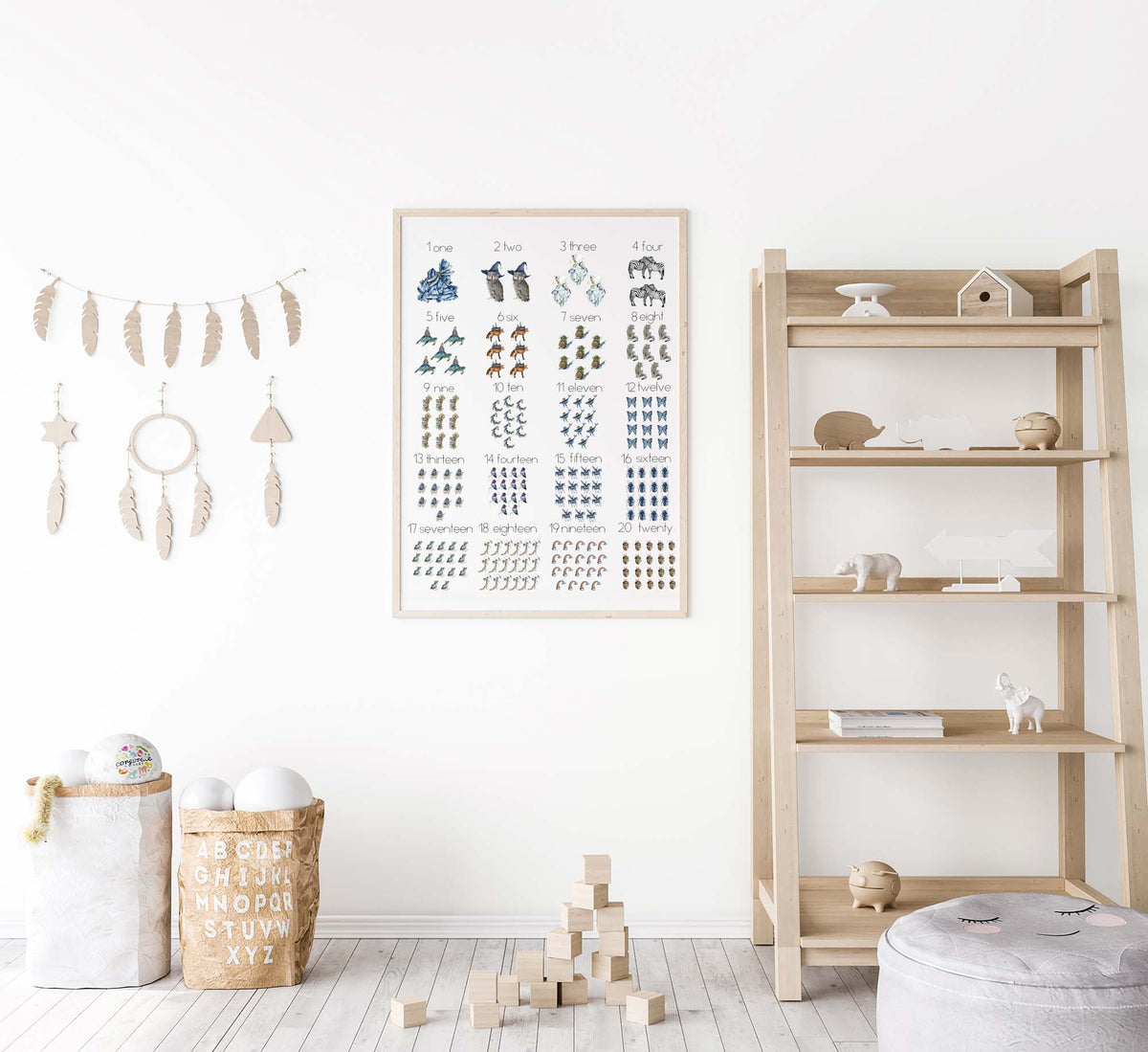 Enchanting Counting (1 to 20) - Learning Numbers Art Print for the ...