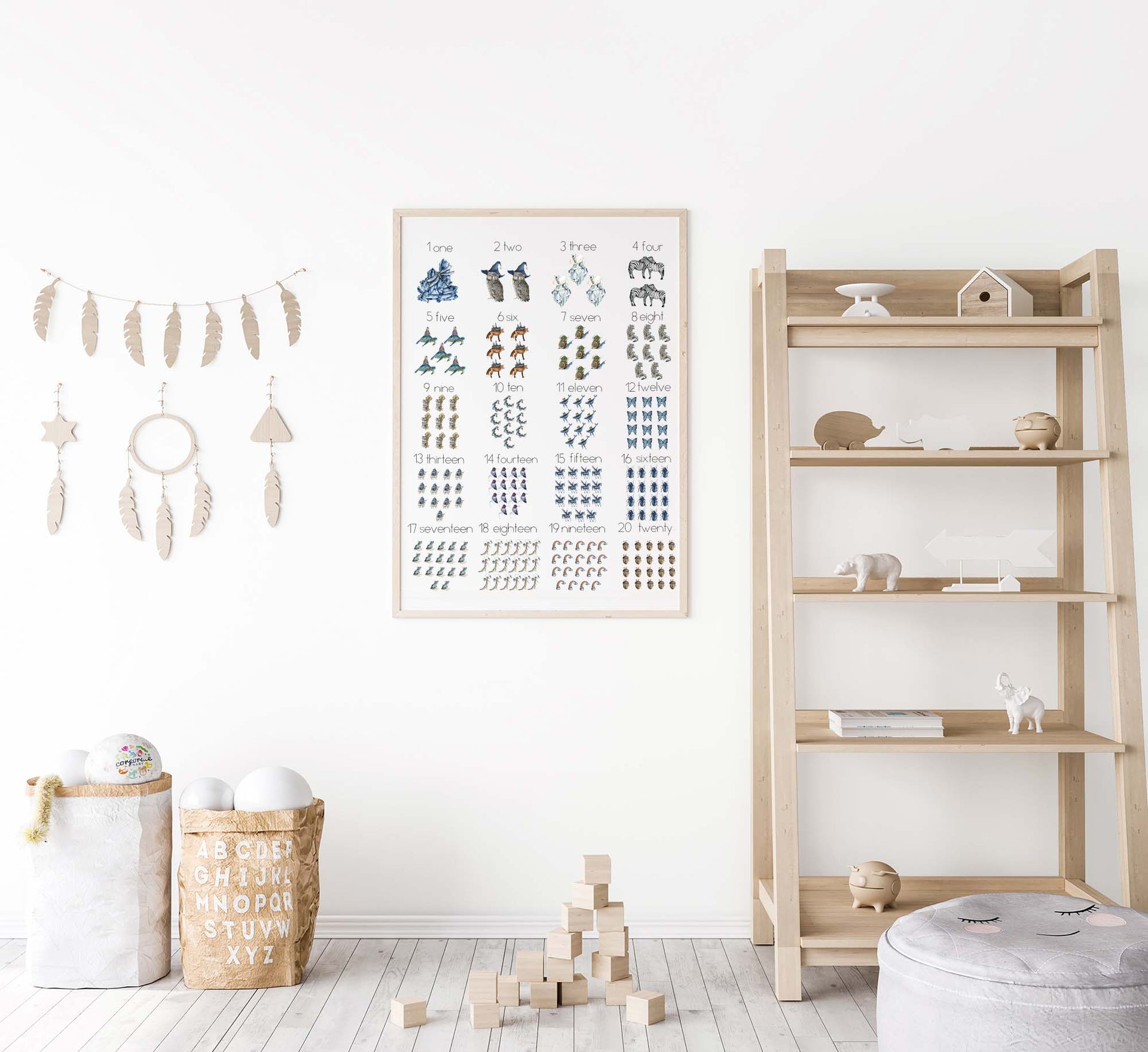 Enchanting Counting (1 to 20) - Learning Numbers Art Print for the ...