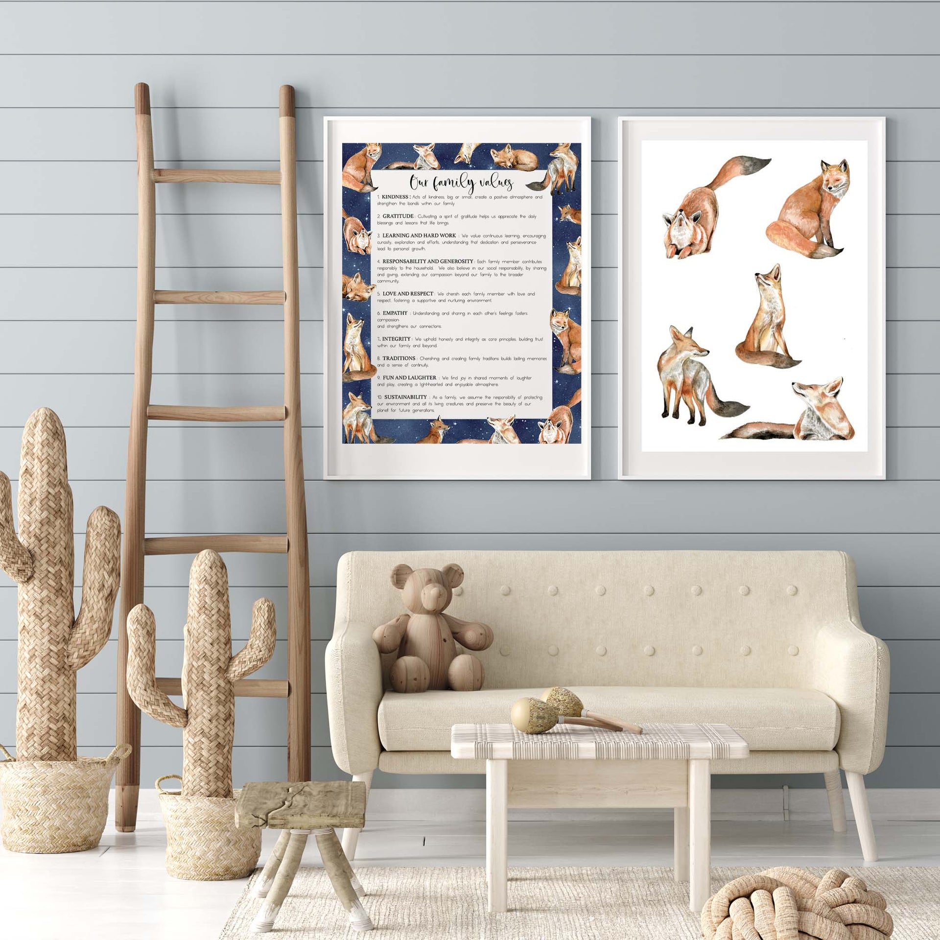 Our Family Values Foxland - Mindfulness Poster for Kids & Families ...